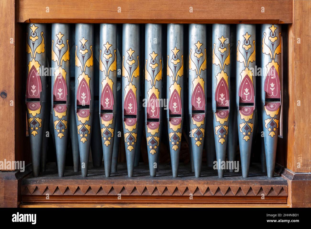The organ at St Mary's Church, Farnham, Suffolk, UK Stock Photo - Alamy