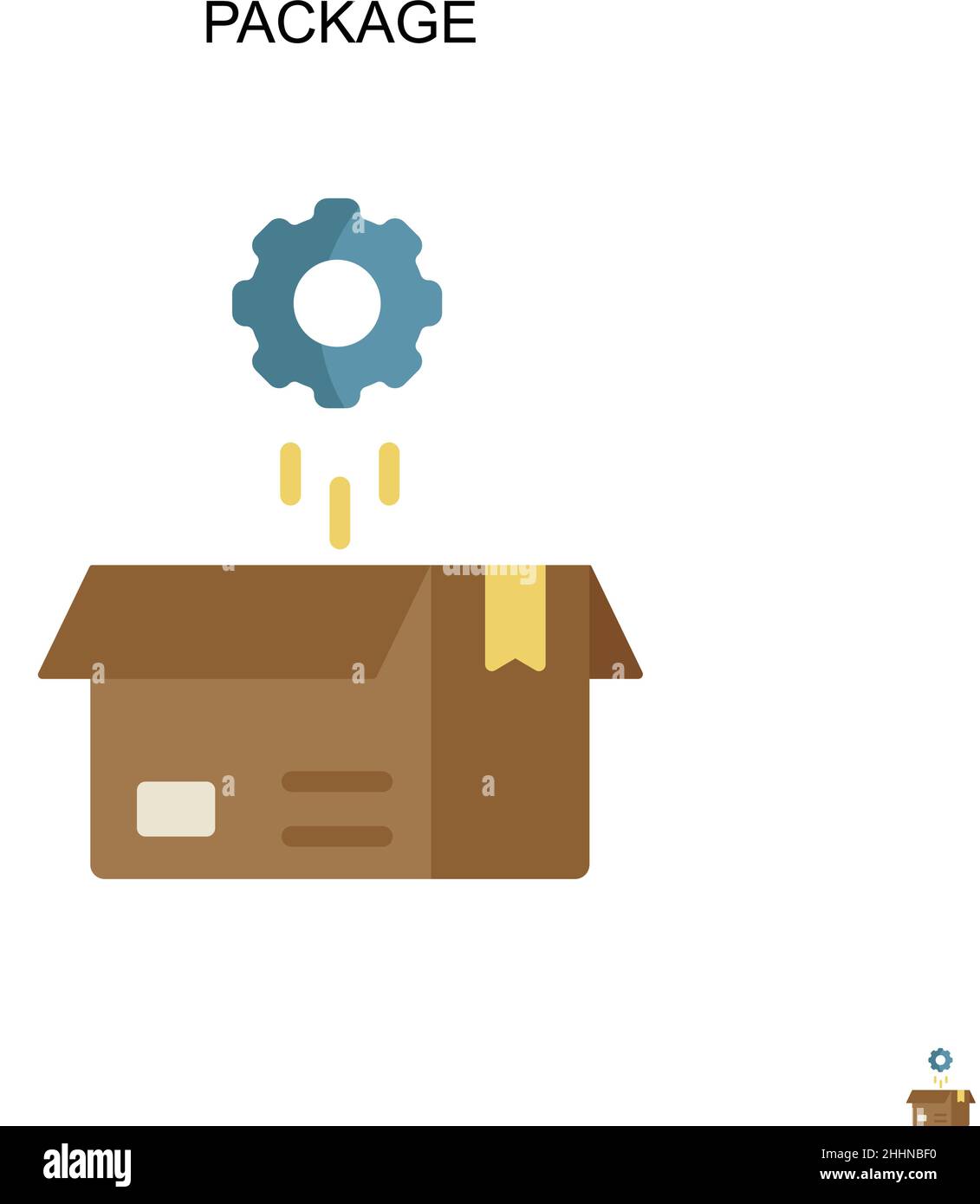 Package Simple vector icon.Perfect color modern pictogram on editable ...