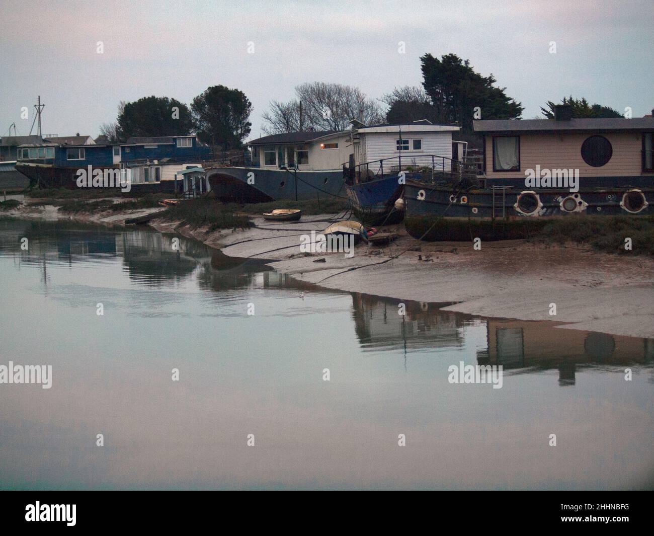 The houseboat community at Shoreham-by-Sea, England Stock Photo - Alamy