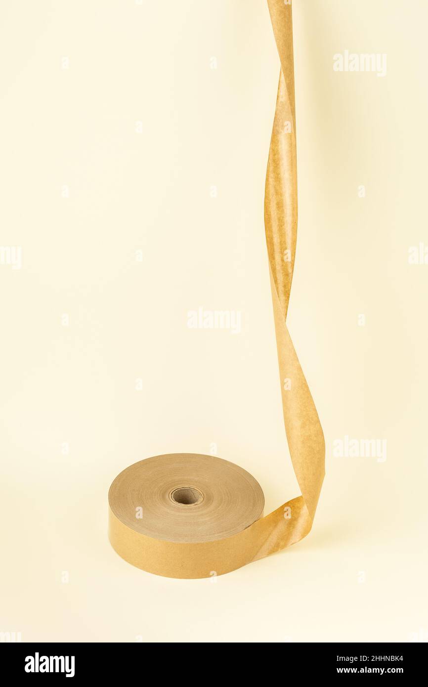 Roll of biodegradable paper sticky tape for delivery service packaging ...