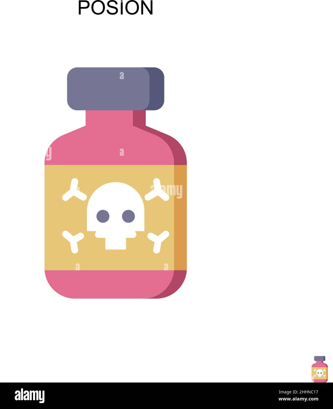 Posion Simple vector icon.Perfect color modern pictogram on editable ...