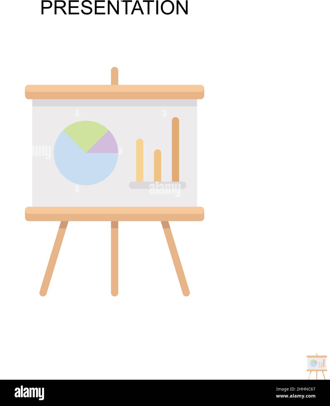 Presentation Simple vector icon.Perfect color modern pictogram on ...