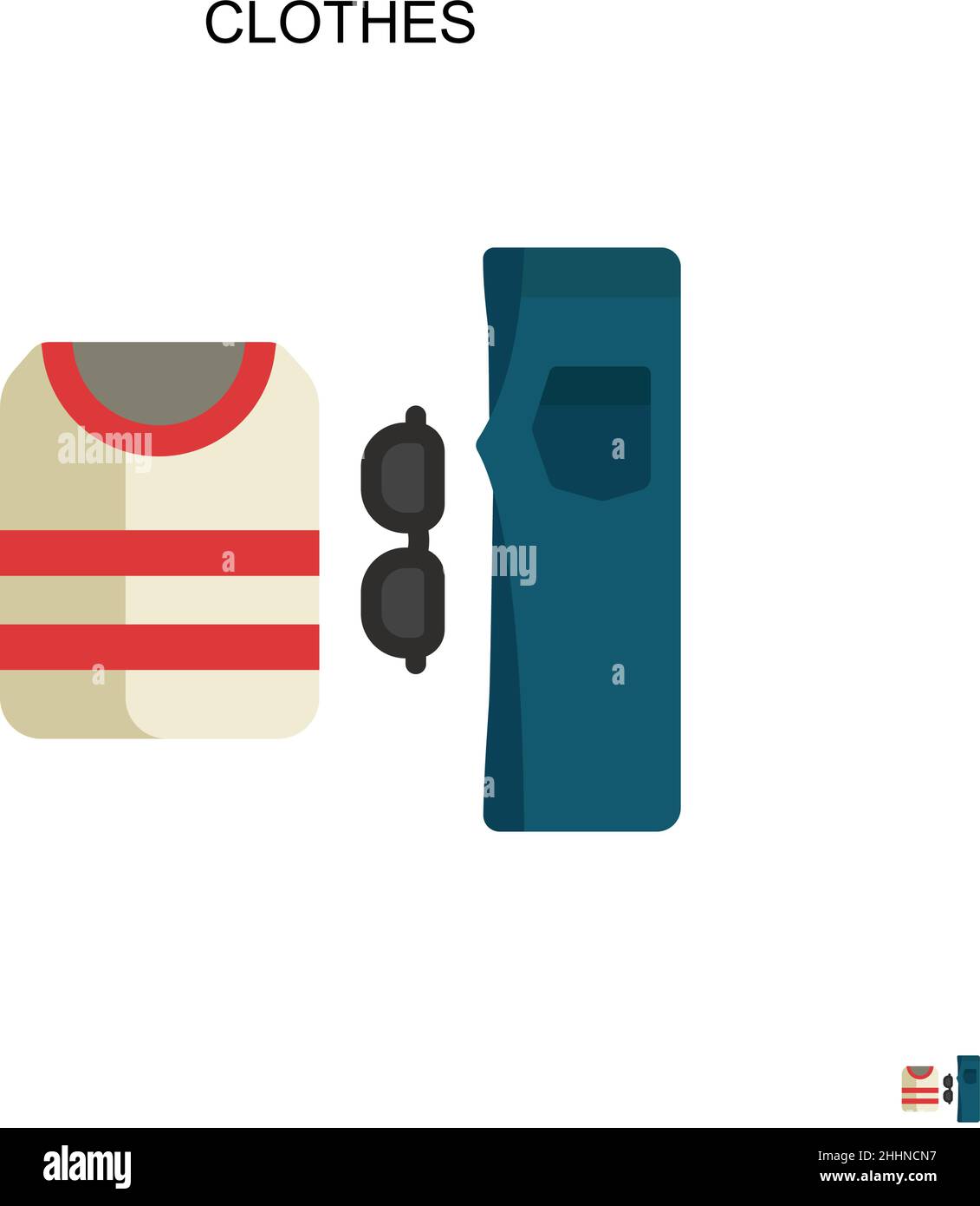 Clothes Simple vector icon.Perfect color modern pictogram on editable ...