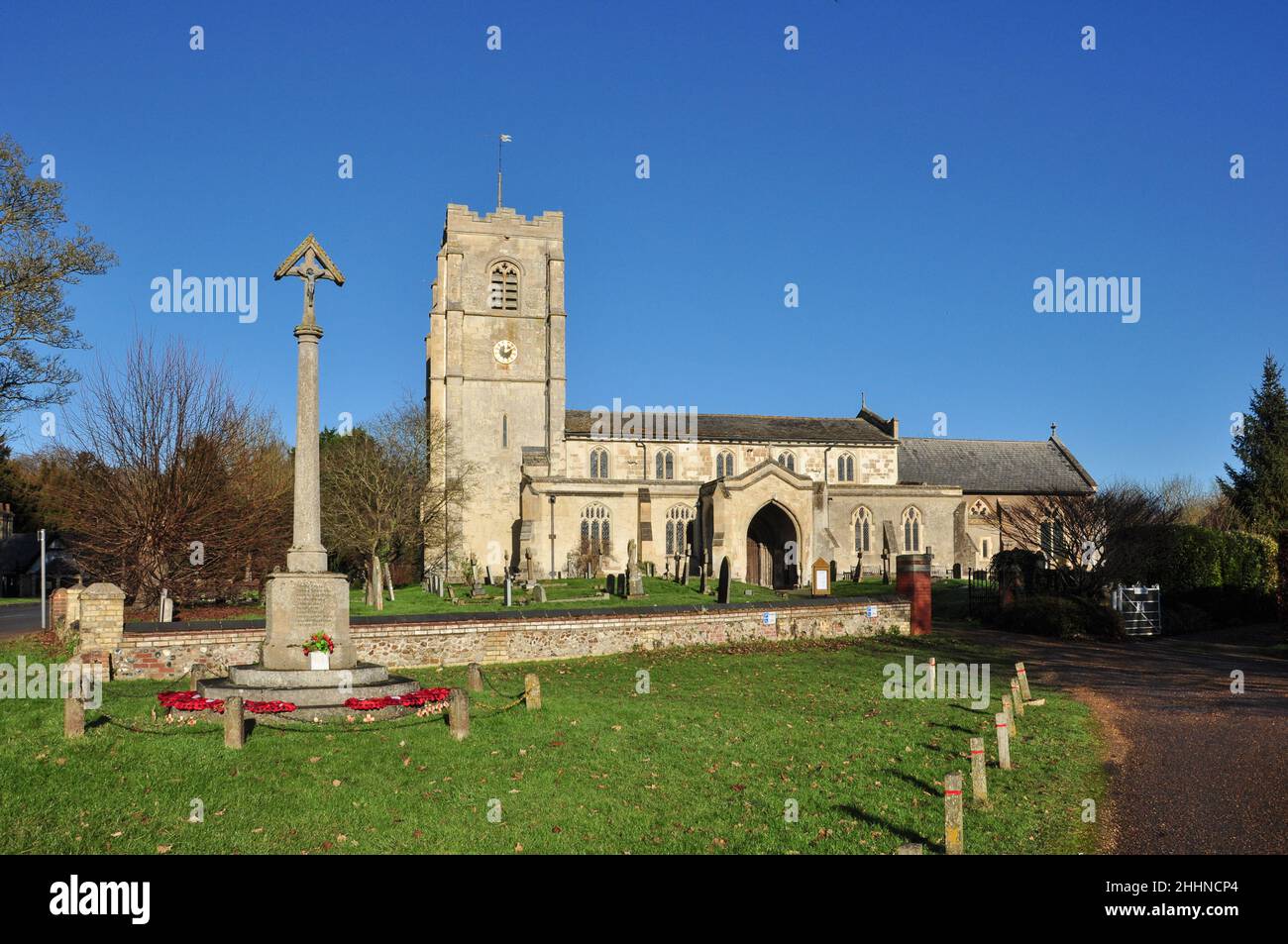 All Saints' Church, Barrington, Cambridgeshire, England, UK Stock Photo ...