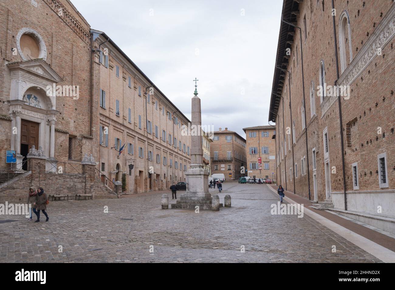 Cityscape, Piazza Risorgimento square, Urbino, Marche, Italy, Europe ...