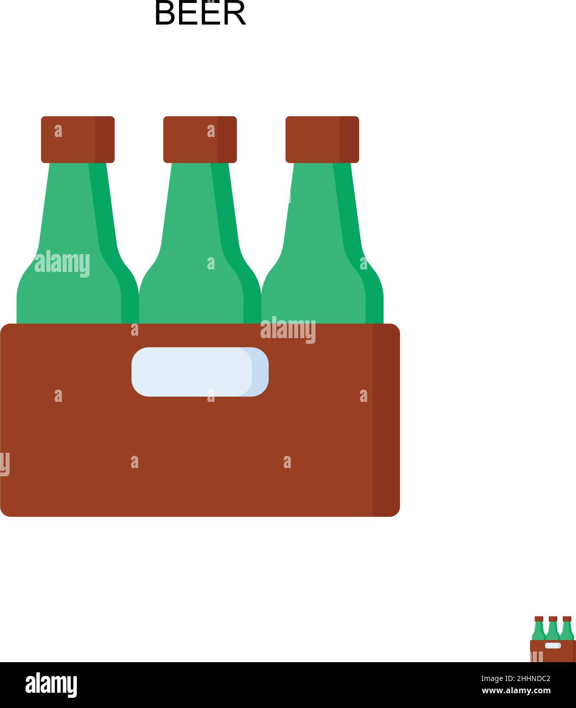 Beer Simple vector icon.Perfect color modern pictogram on editable ...