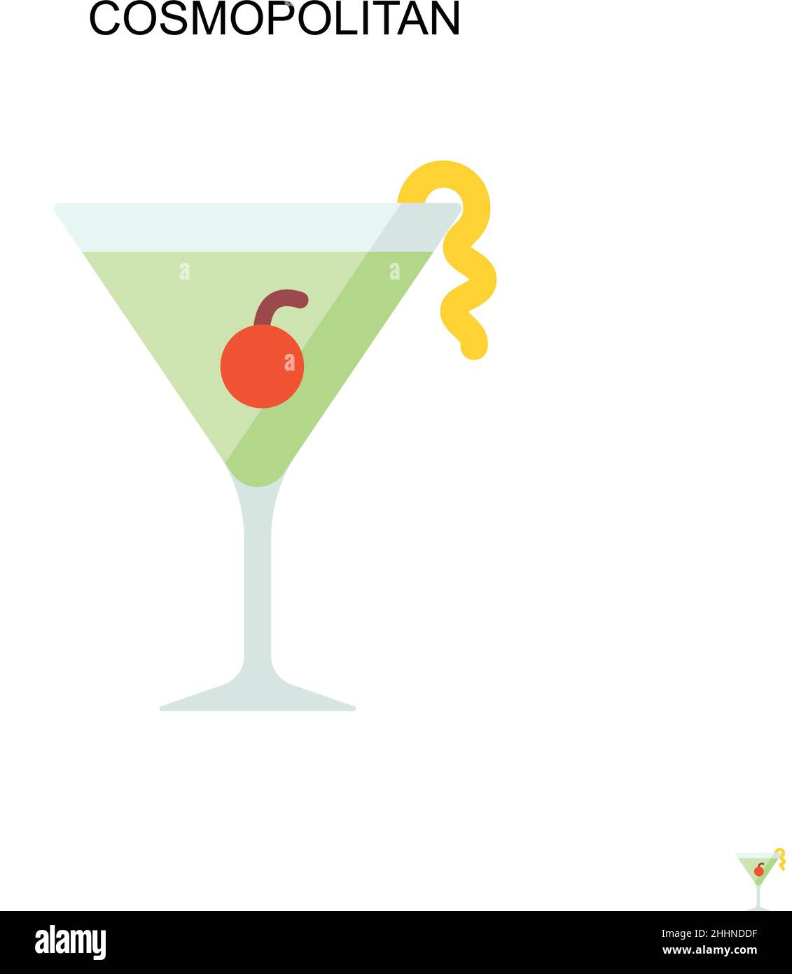 Cosmopolitan Simple vector icon.Perfect color modern pictogram on ...