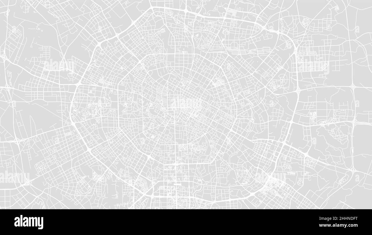 Chengdu map city poster, white and grey horizontal background vector ...
