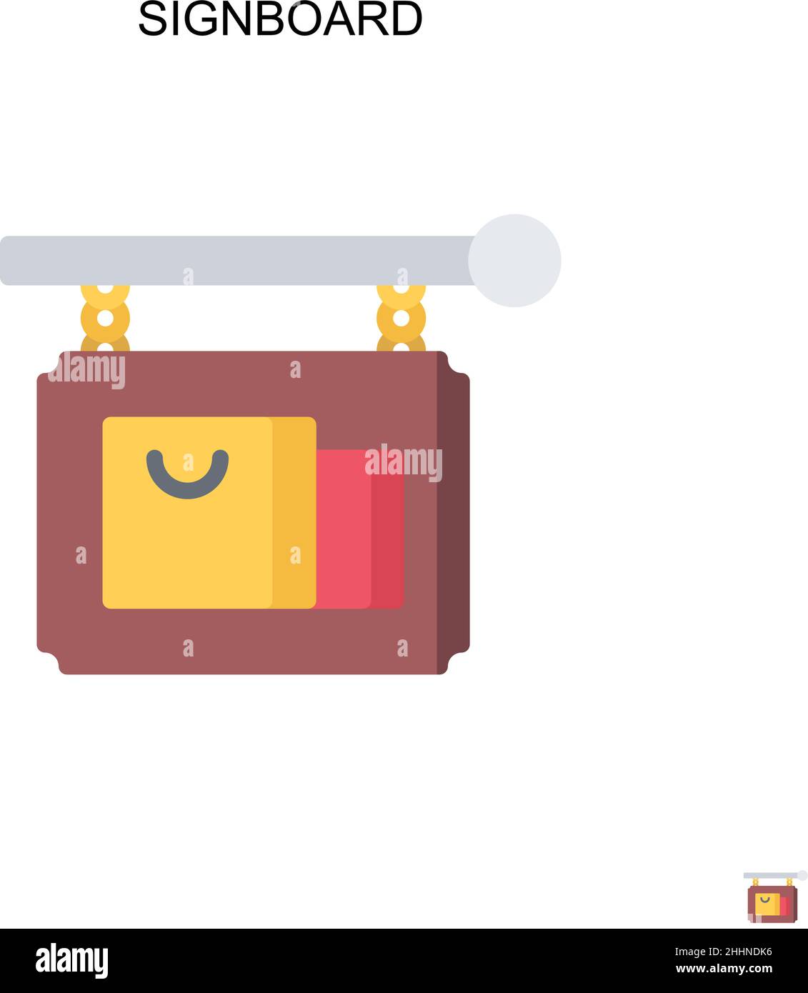 Signboard Simple vector icon.Perfect color modern pictogram on editable ...