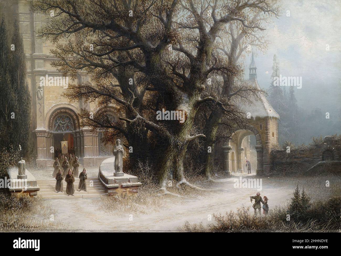 Vintage gothic landscape art Stock Photo - Alamy