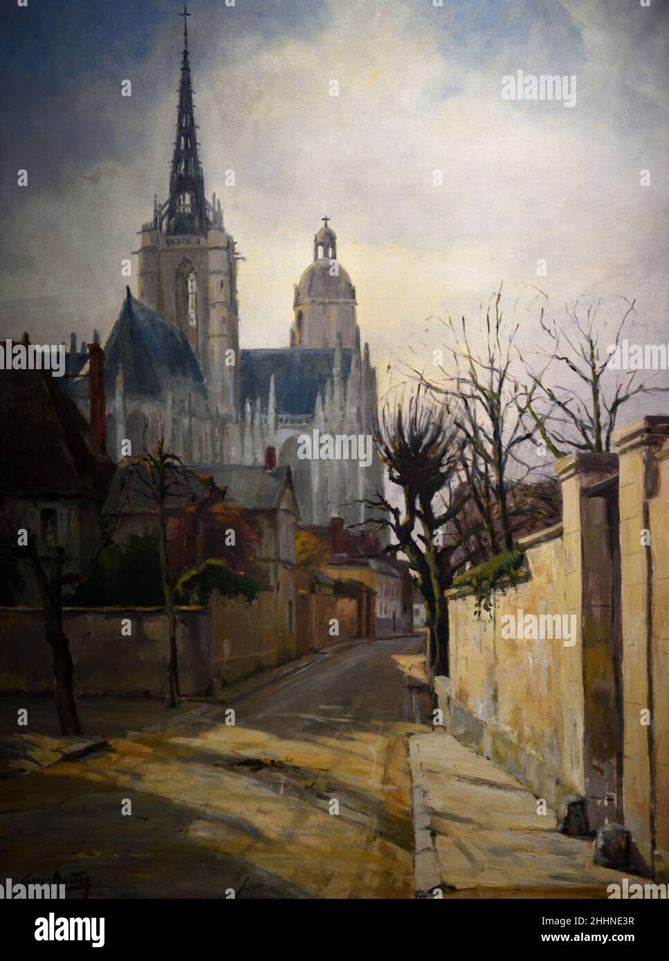 View of Evreux Cathedral Painting by Georges Dastor early c20th. Evreux ...