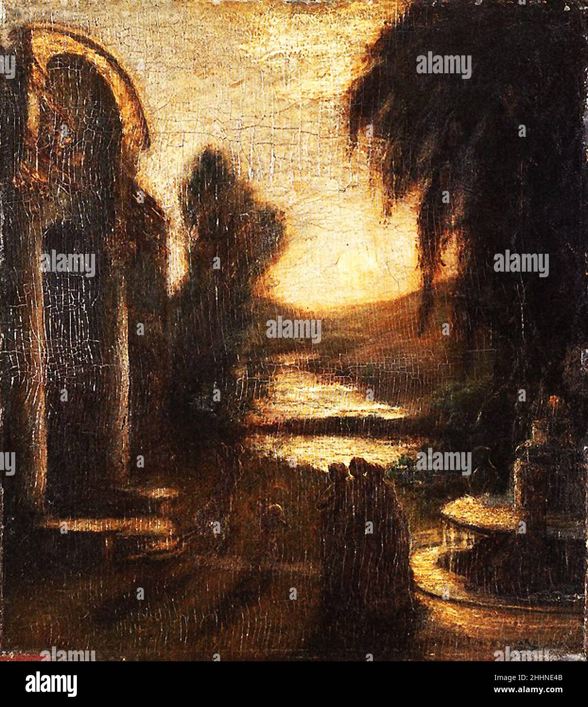 Vintage gothic landscape art Stock Photo - Alamy