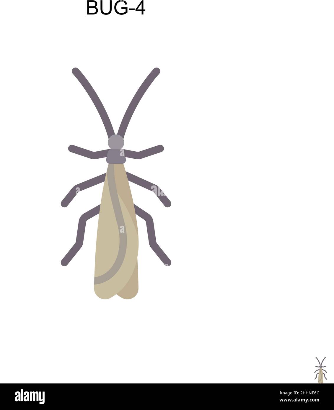 Bug-4 Simple vector icon.Perfect color modern pictogram on editable ...