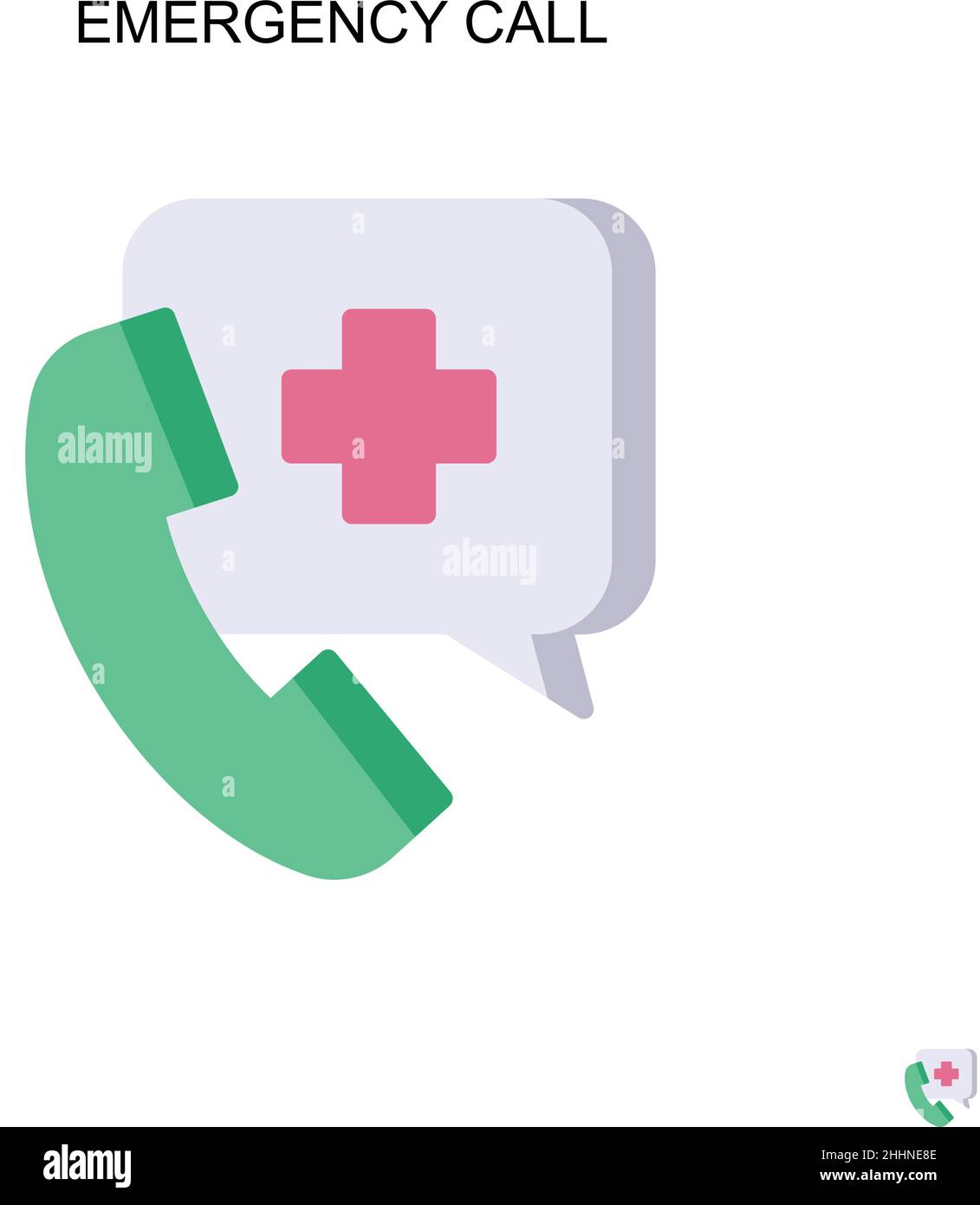 Emergency call Simple vector icon.Perfect color modern pictogram on ...