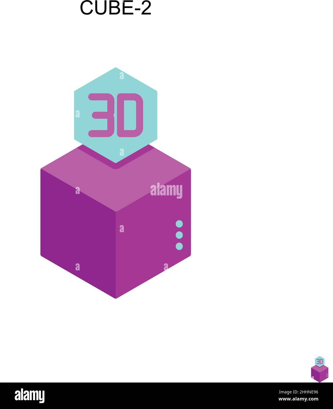 Cube-2 Simple vector icon.Perfect color modern pictogram on editable ...
