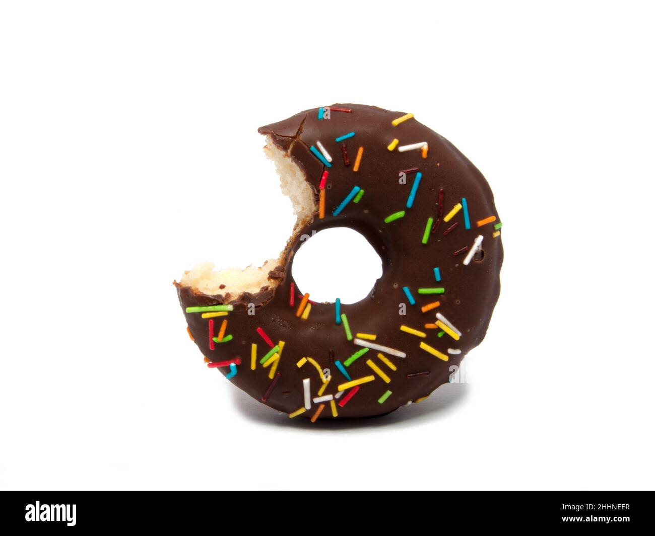 Chocolate exclusive dessert donut isolated on the white Stock Photo - Alamy