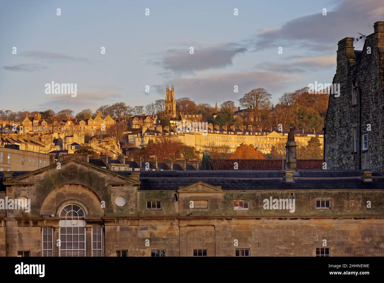 sunrise golden hour at Pulteney bridge / weir bath Stock Photo - Alamy