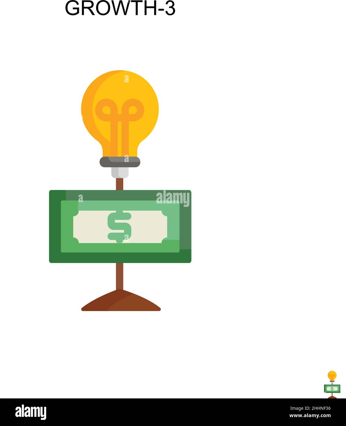 Growth-3 Simple vector icon.Perfect color modern pictogram on editable ...