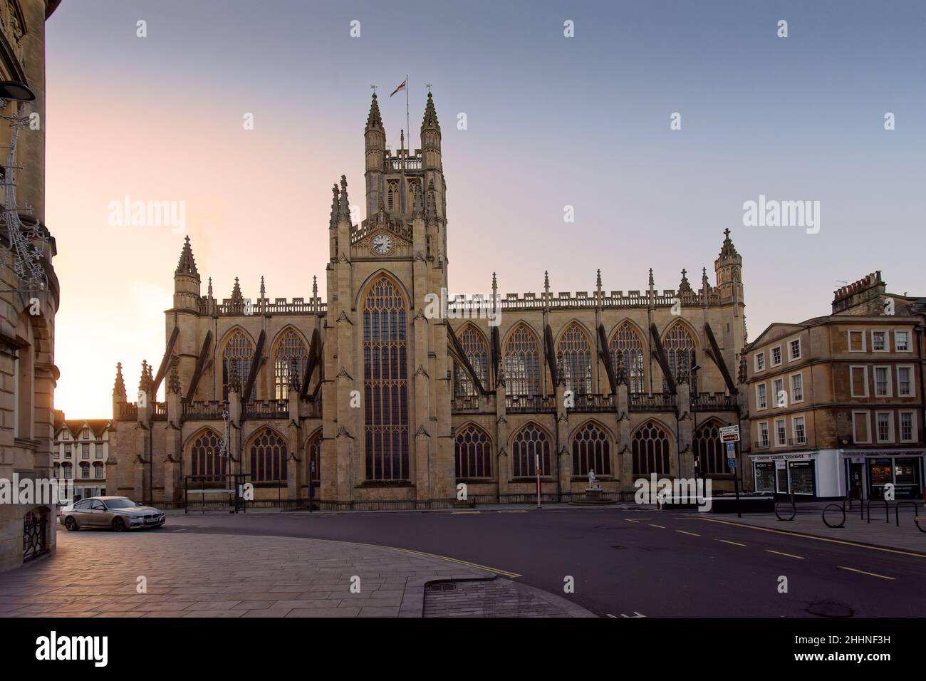sunrise at bath abbey Stock Photo - Alamy