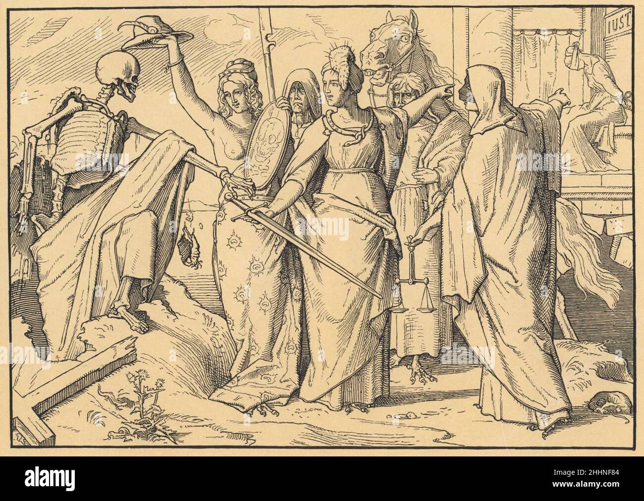 Alfred Rethel Another Dance of Death of the Year 1848 Plate Stock Photo ...