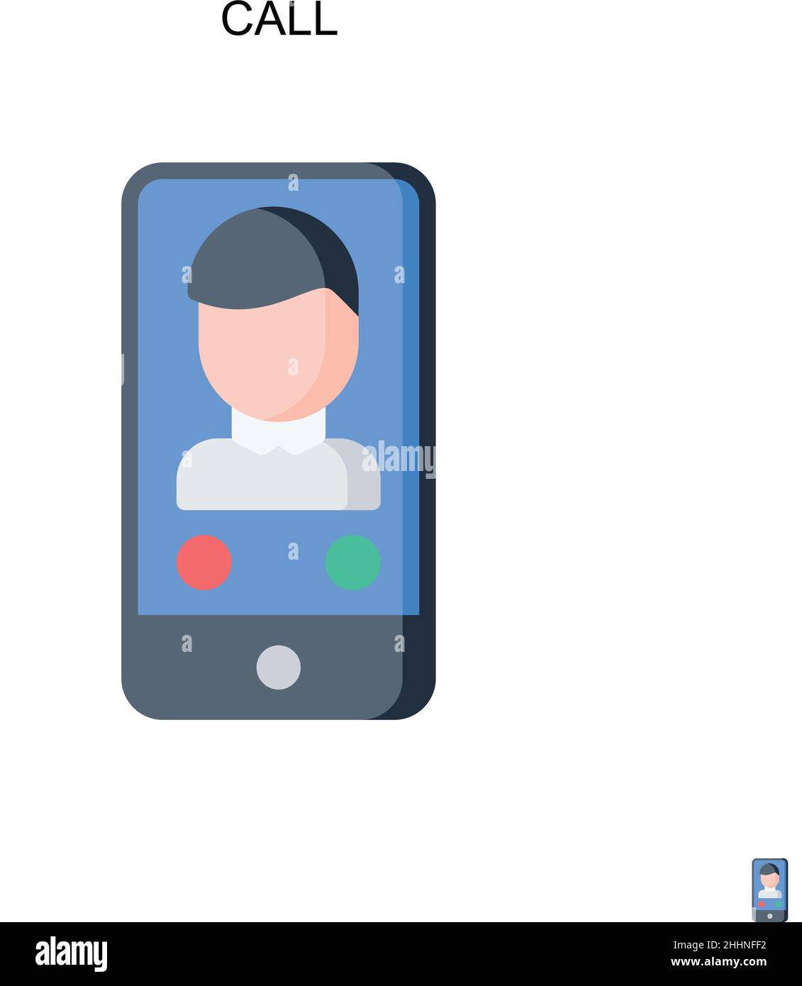 Call Simple vector icon.Perfect color modern pictogram on editable ...