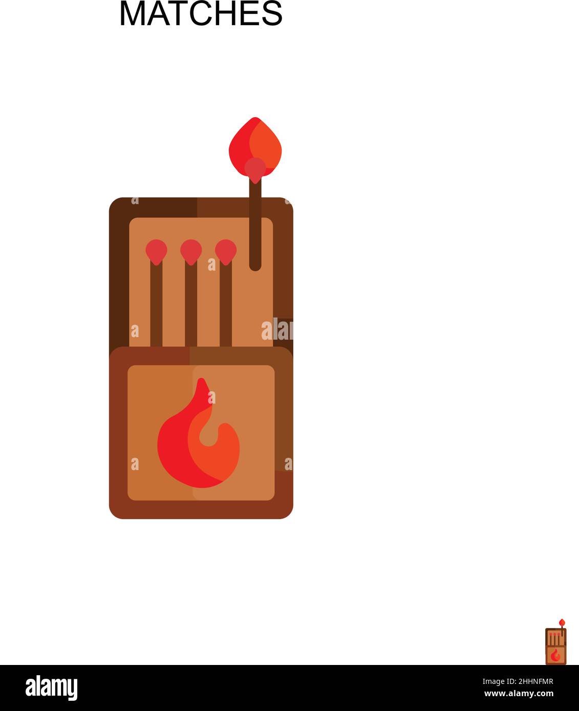 Matches Simple vector icon.Perfect color modern pictogram on editable ...