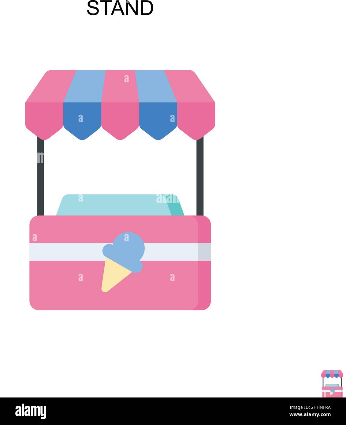 Stand Simple vector icon.Perfect color modern pictogram on editable ...