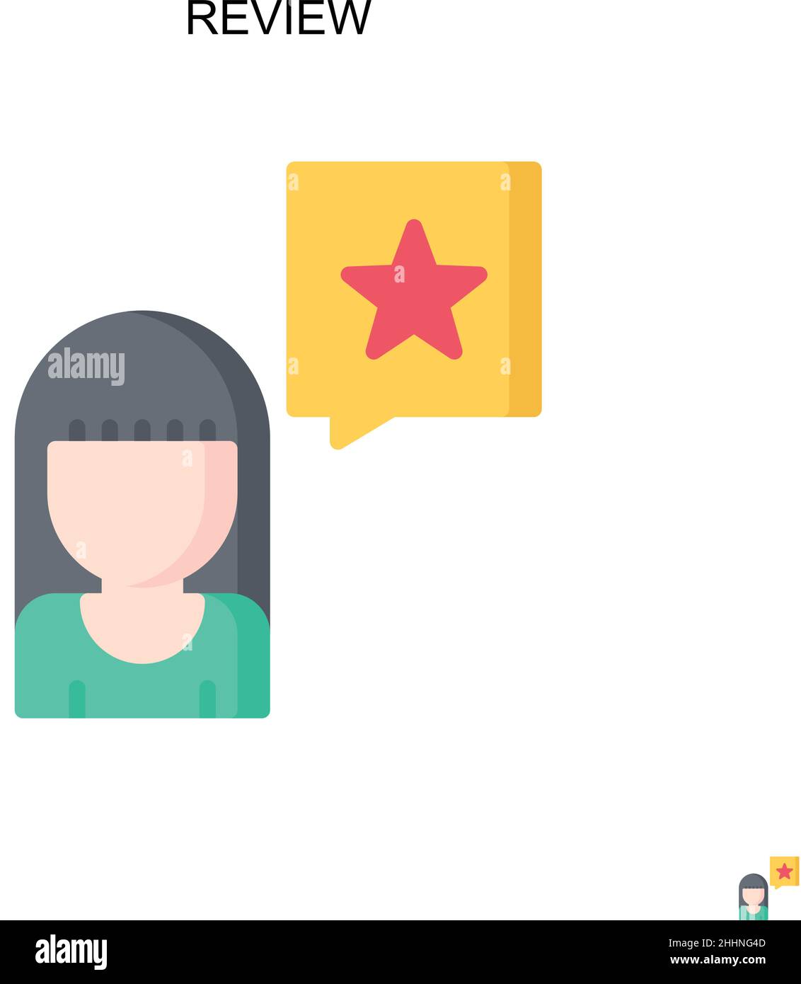 Review Simple vector icon.Perfect color modern pictogram on editable ...