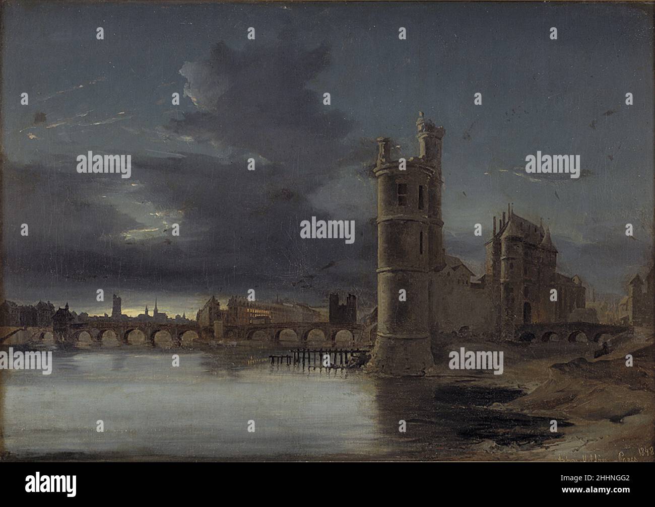 Vintage gothic landscape art Stock Photo - Alamy