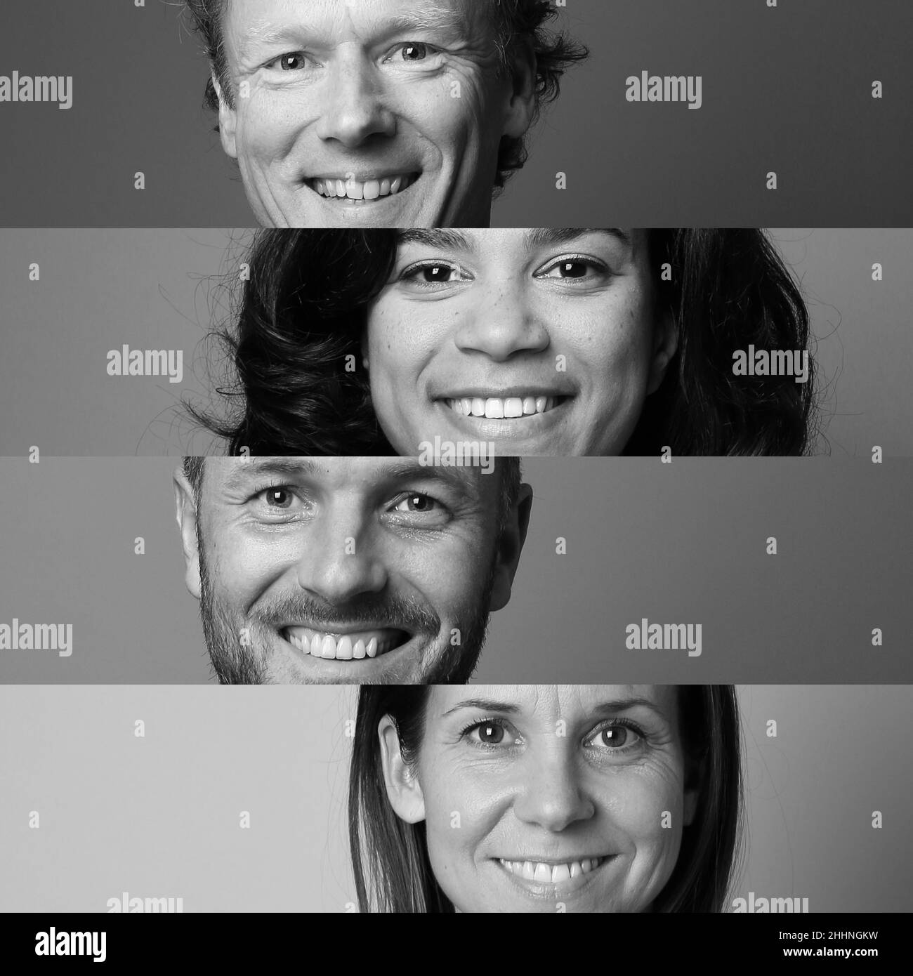 Collage asian young woman Black and White Stock Photos & Images - Alamy