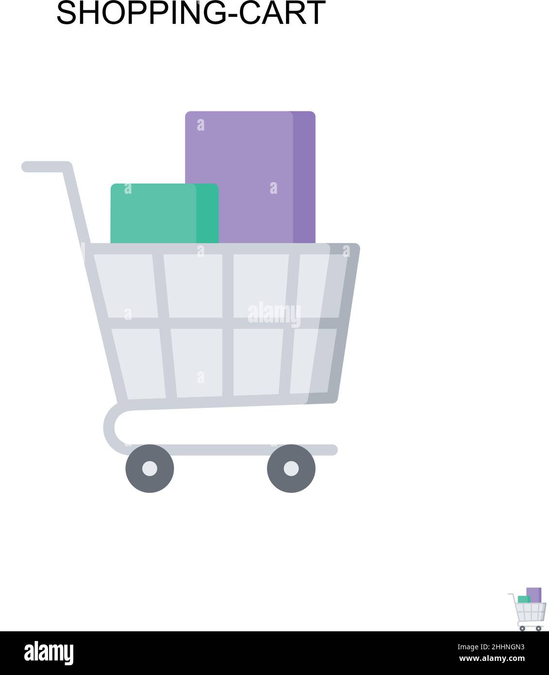 Shopping-cart Simple vector icon.Perfect color modern pictogram on ...