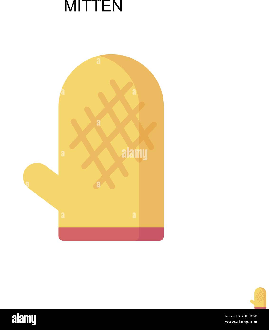 Mitten Simple vector icon.Perfect color modern pictogram on editable ...
