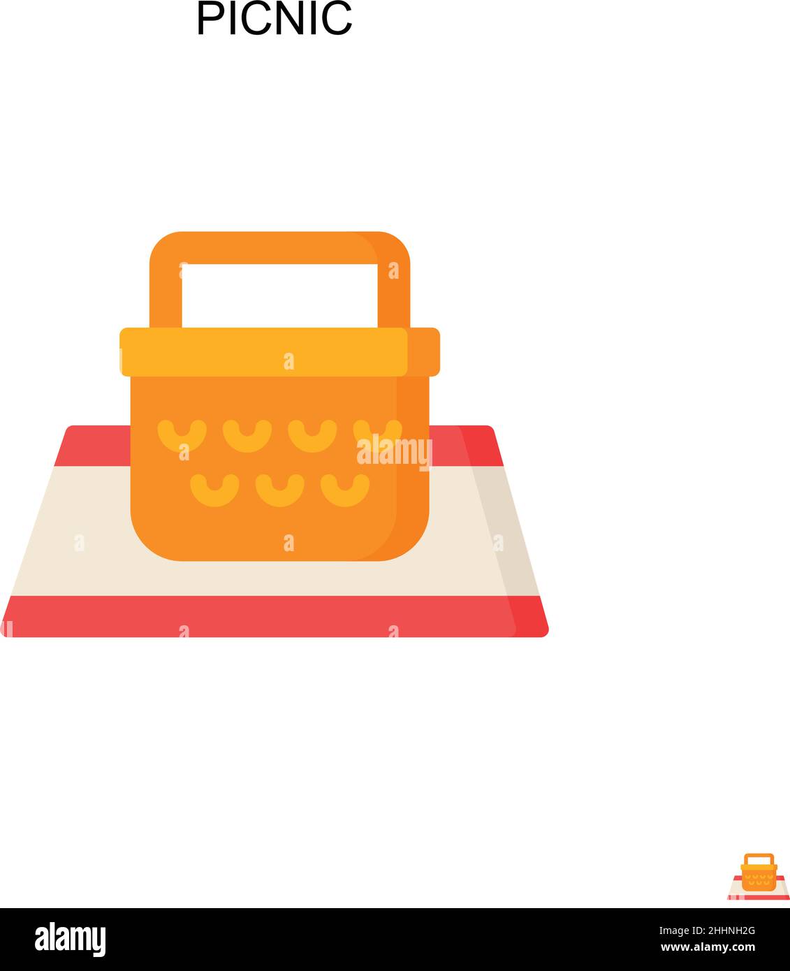Picnic Simple vector icon.Perfect color modern pictogram on editable ...