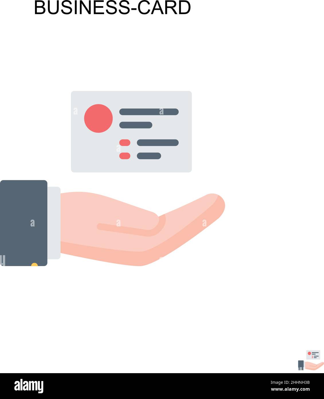 Business-card Simple vector icon.Perfect color modern pictogram on ...