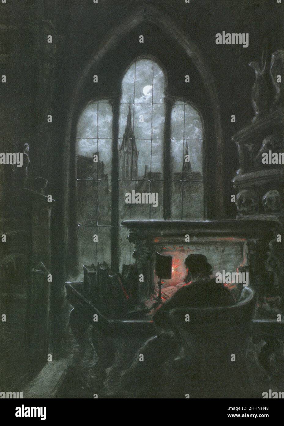 Vintage gothic landscape art Stock Photo - Alamy