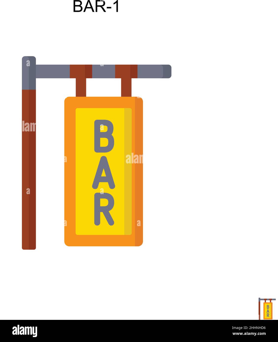 Bar-1 Simple vector icon.Perfect color modern pictogram on editable ...