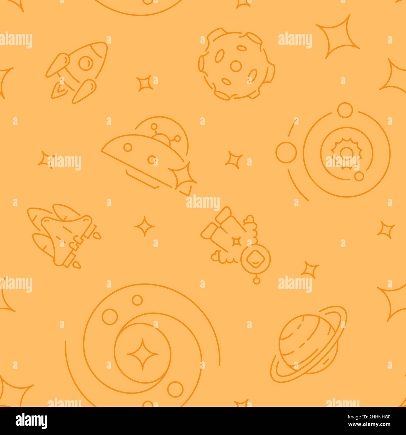 The rocket into interplanetary space Stock Vector Images - Alamy