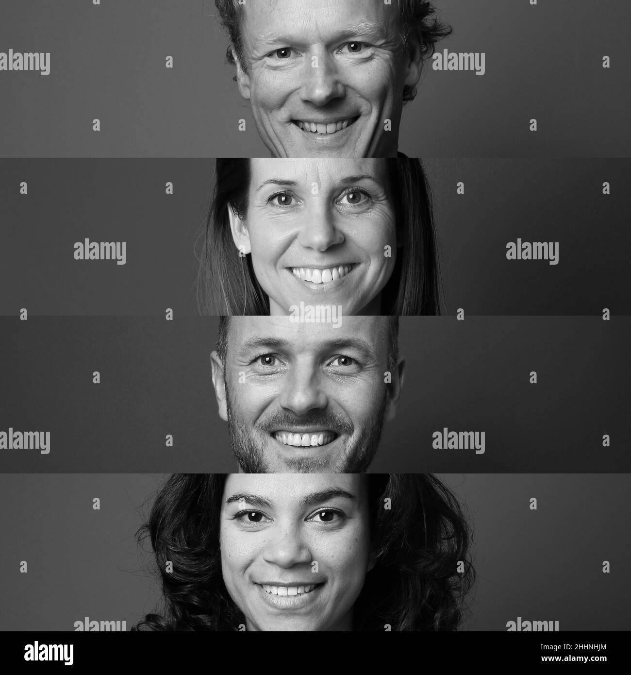 Group of people in a collage Stock Photo - Alamy