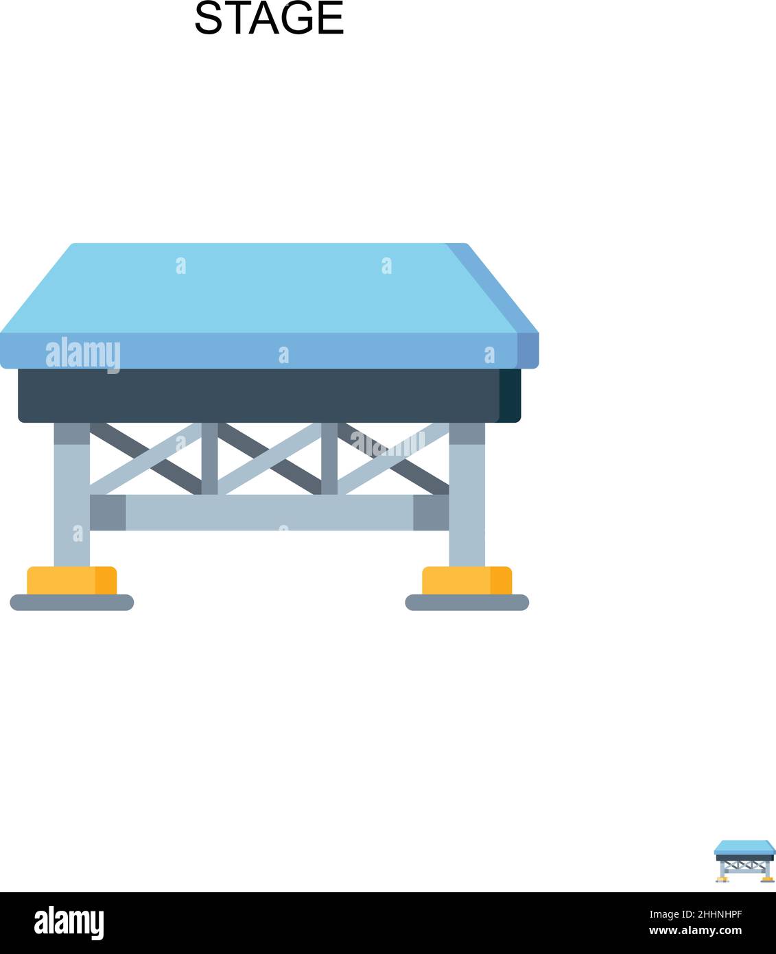 Stage Simple vector icon.Perfect color modern pictogram on editable ...