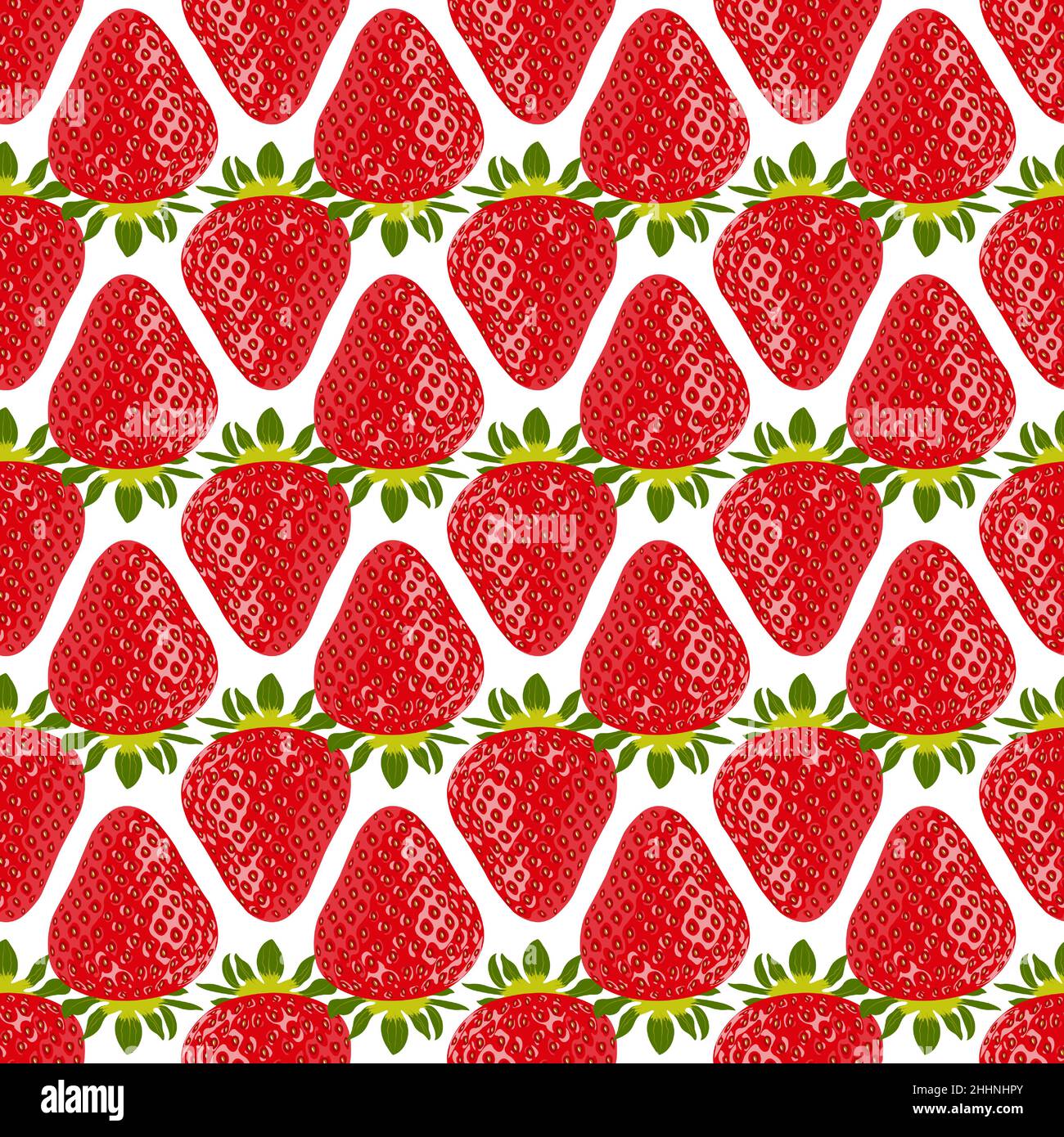 Red strawberry seamless texture. Ripe strawberries pattern. Vector ...