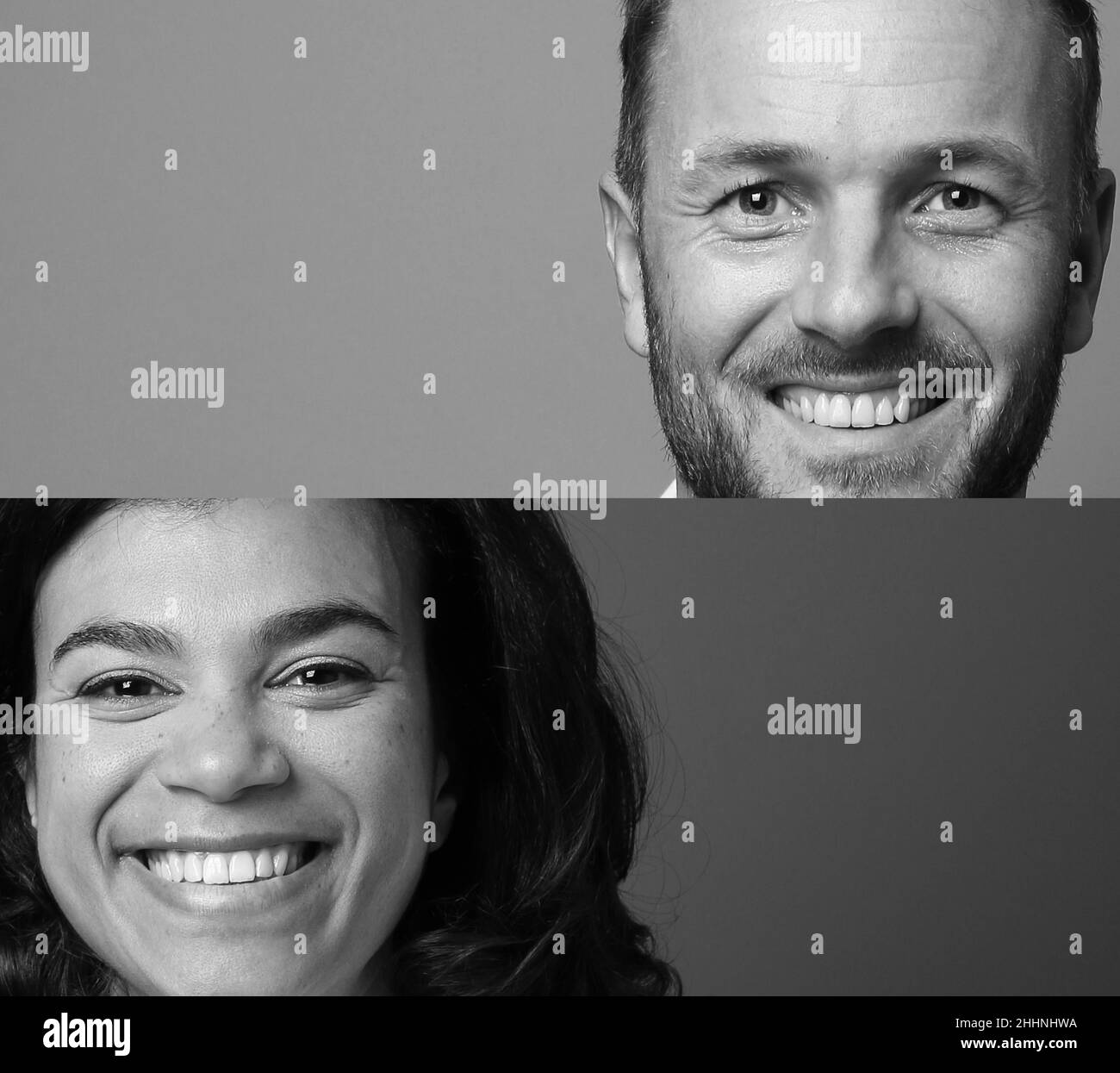 Group of people in a collage Stock Photo - Alamy