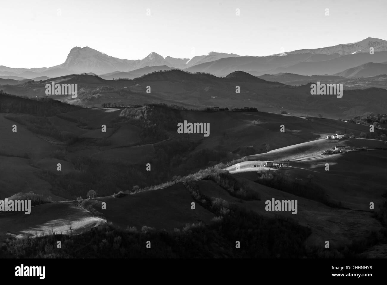 Apennines view Black and White Stock Photos & Images - Alamy