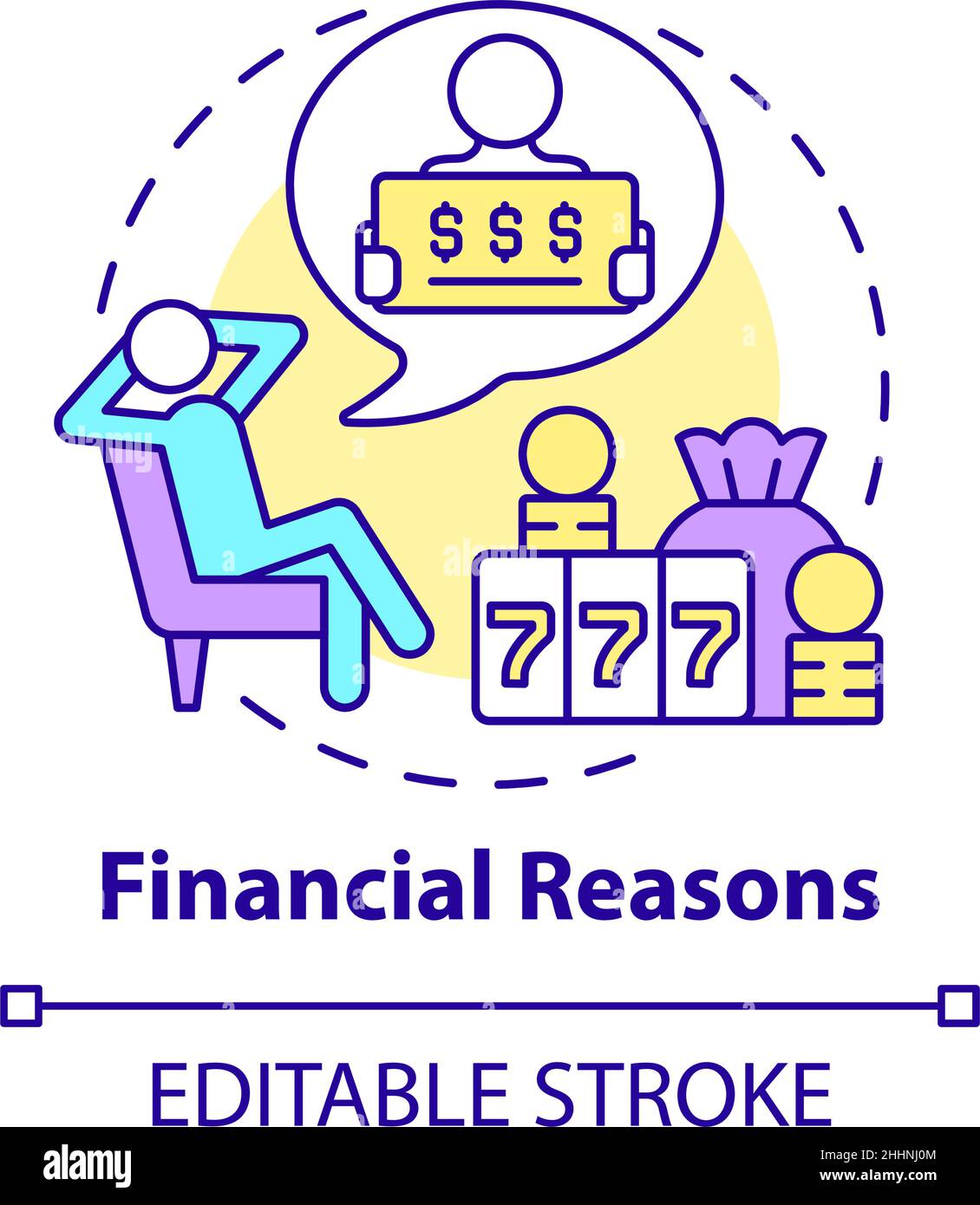 Financial reasons concept icon Stock Vector Image & Art - Alamy