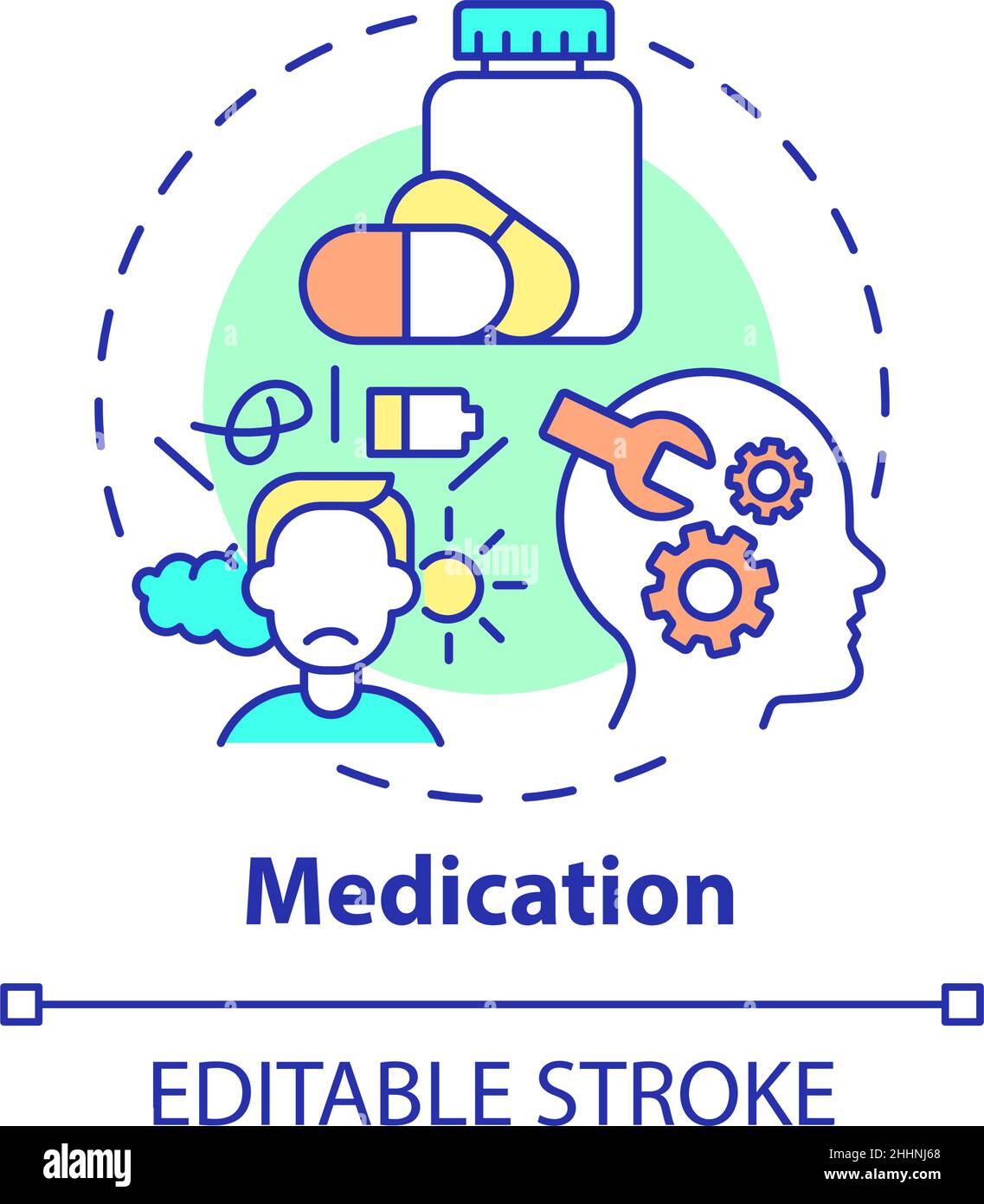 Medication concept icon Stock Vector Image & Art - Alamy