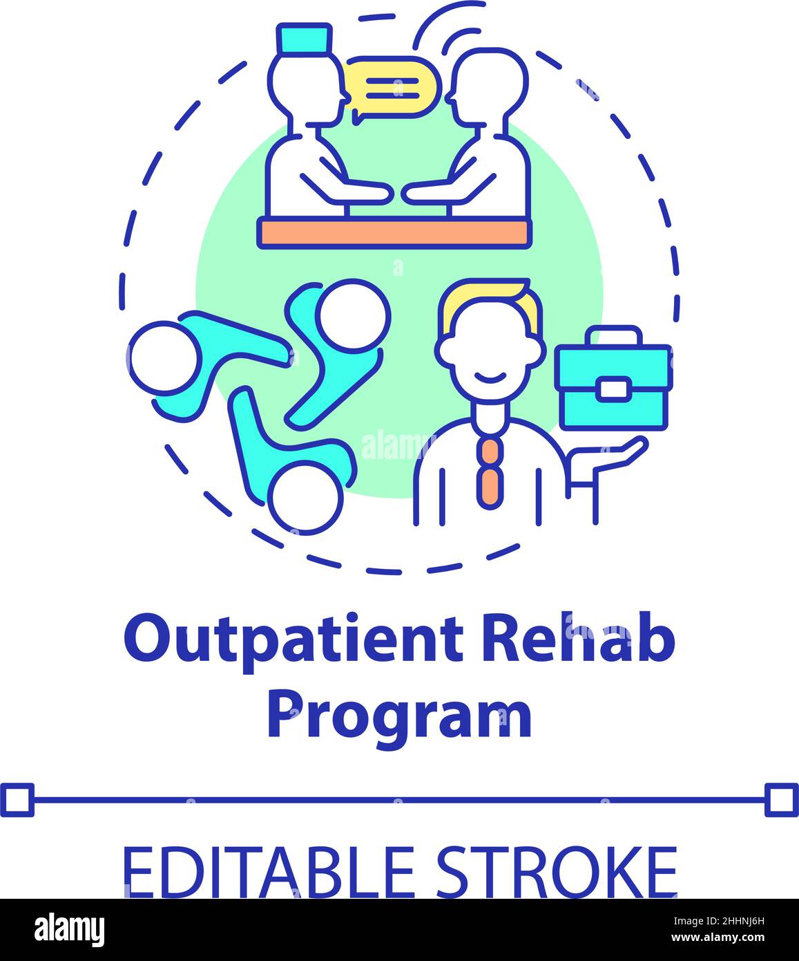 Outpatient rehab program concept icon Stock Vector Image & Art - Alamy