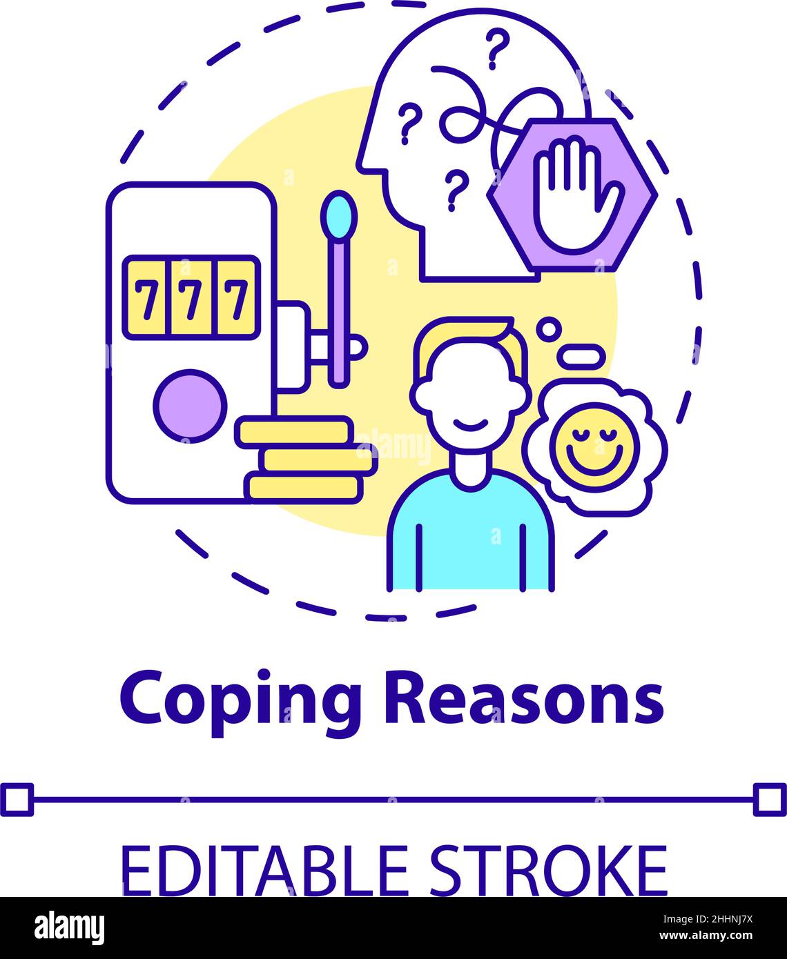 Coping reasons concept icon Stock Vector Image & Art - Alamy