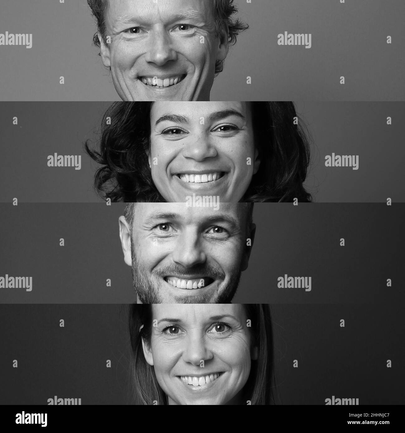 Group of people in a collage Stock Photo - Alamy