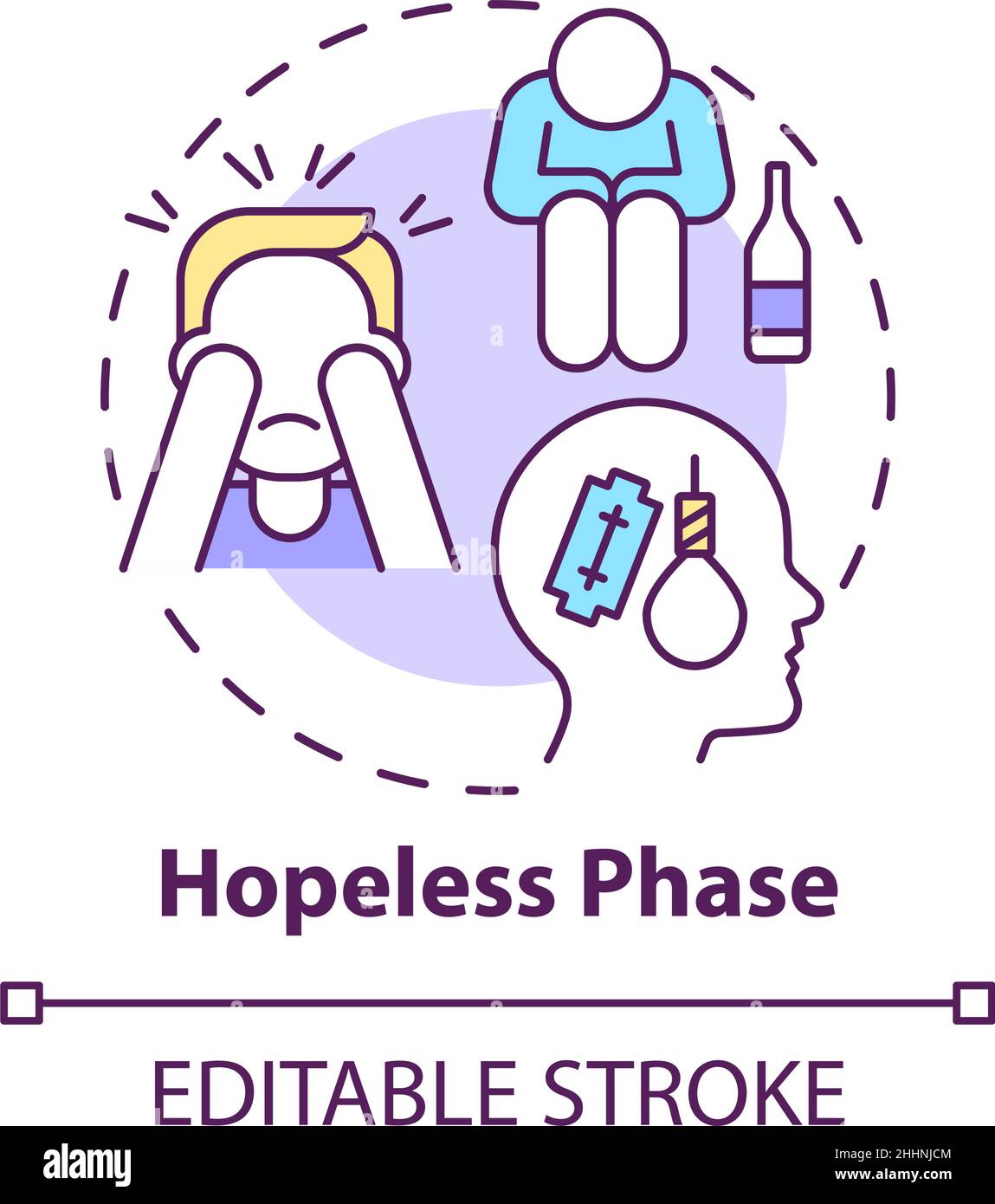 Hopeless phase concept icon Stock Vector Image & Art - Alamy