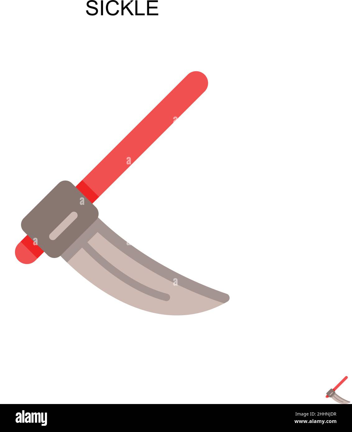 Sickle Simple vector icon.Perfect color modern pictogram on editable ...