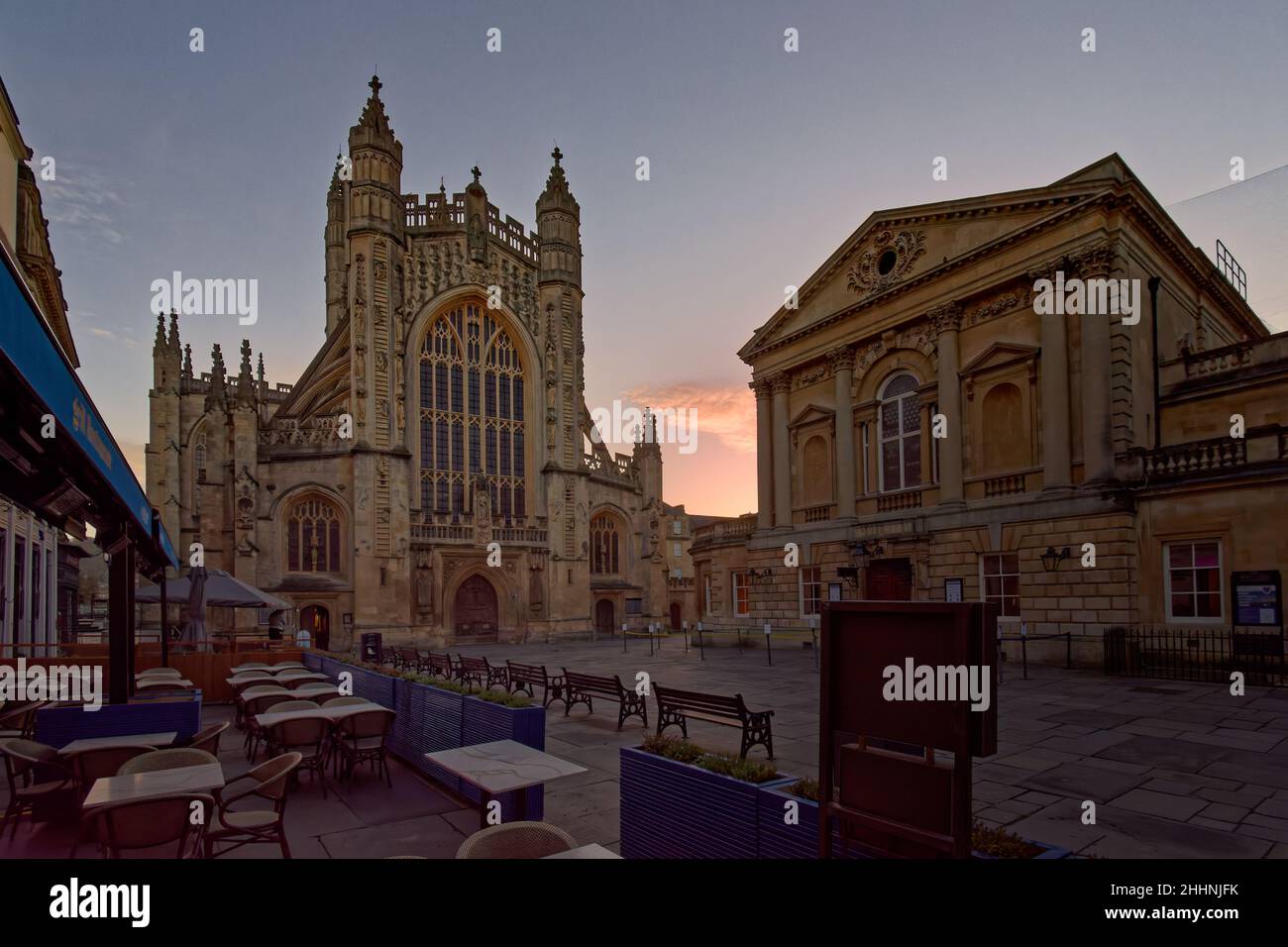 sunrise at Bath Abbey Stock Photo - Alamy